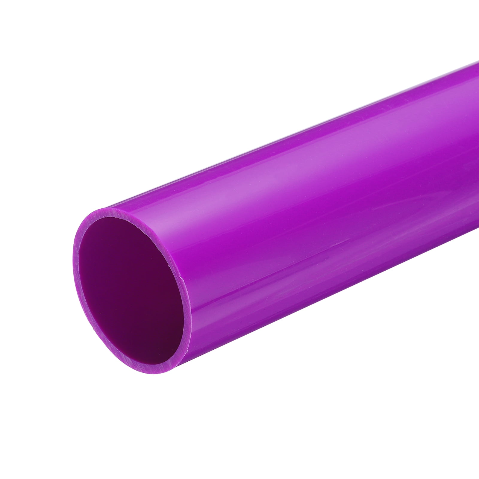 Uxcell Rigid Round Pipe 45.2mm ID 50mm OD 330mm/13" Purple High Impact ...
