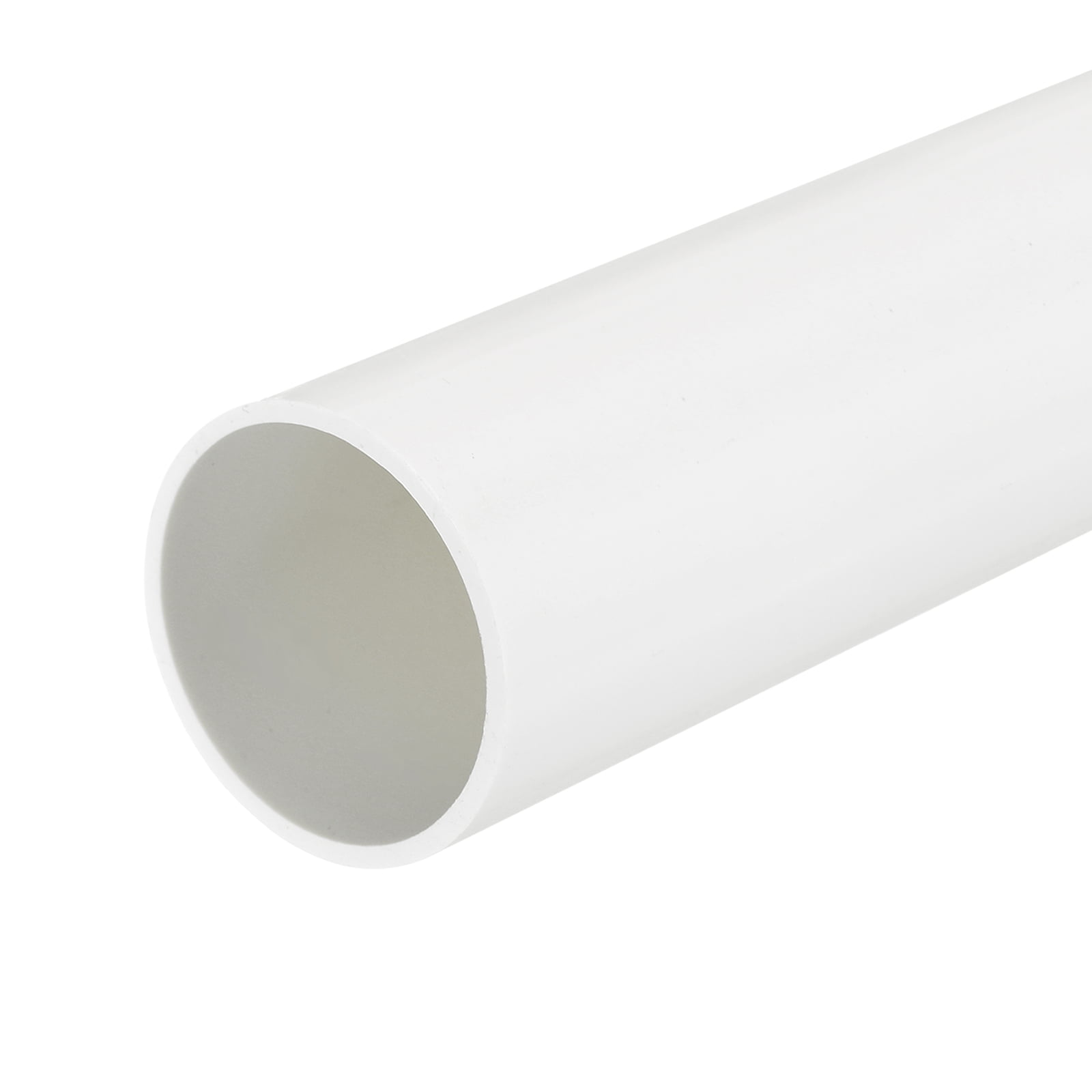 Uxcell Rigid Round Pipe 45.2mm ID 50mm OD 330mm/13" White High Impact ...