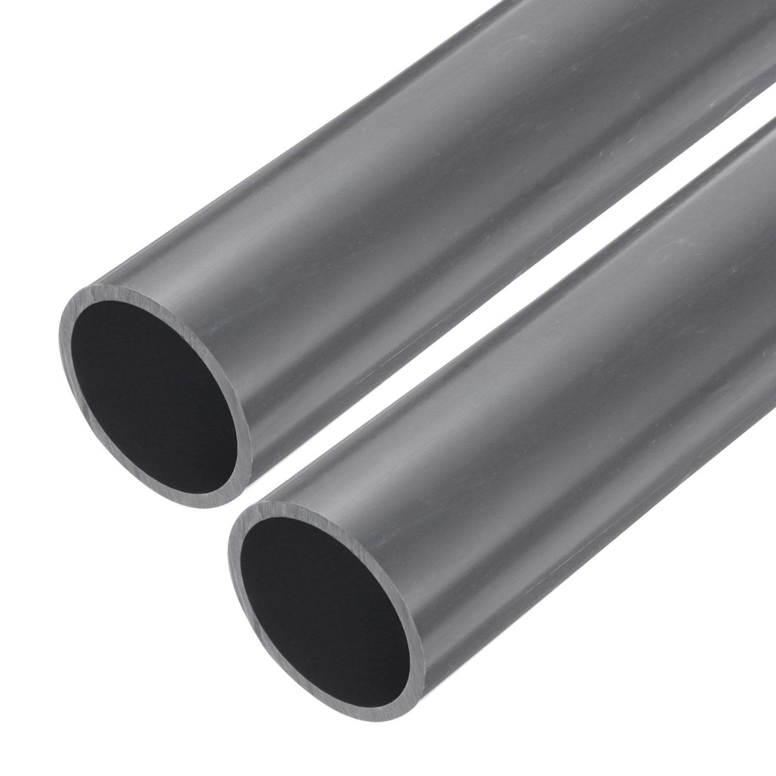 PVC Rigid Round Pipe 53.6mm ID 63mm OD 9" Length Light Grey High Impact ...