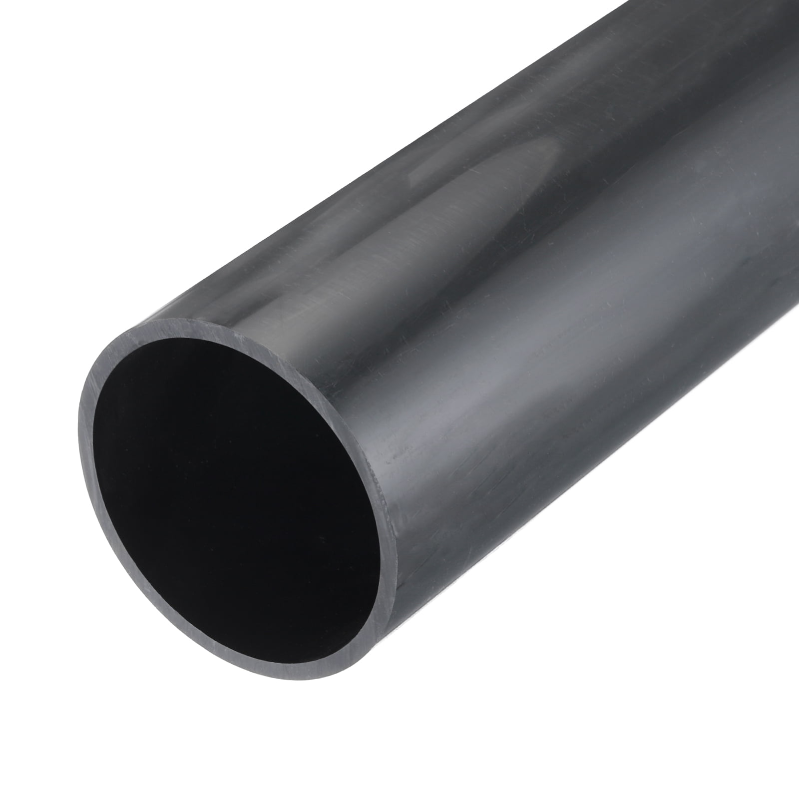 PVC Rigid Round Pipe 81.4mm ID 90mm OD 350mm Dark Grey for Water Pipe ...