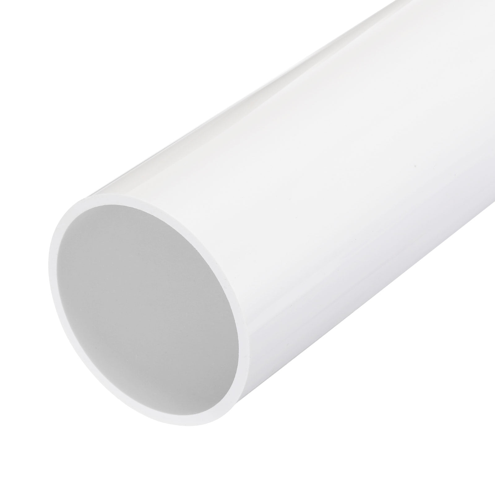 Uxcell Rigid Round Pipe White 3.2 x 3.54"(ID*OD) High Impact for Water ...