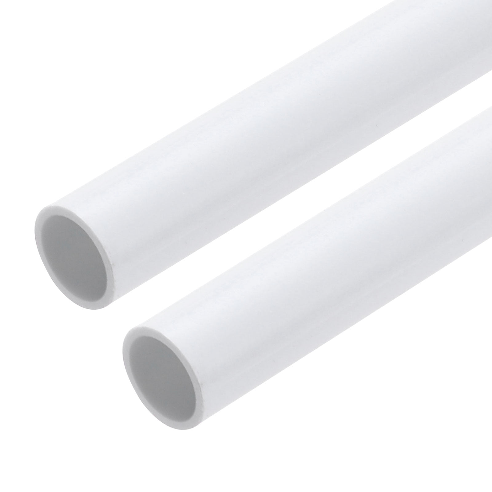 PVC Rigid Round Pipe 9mm ID 11mm OD 9" Length White High Impact for ...