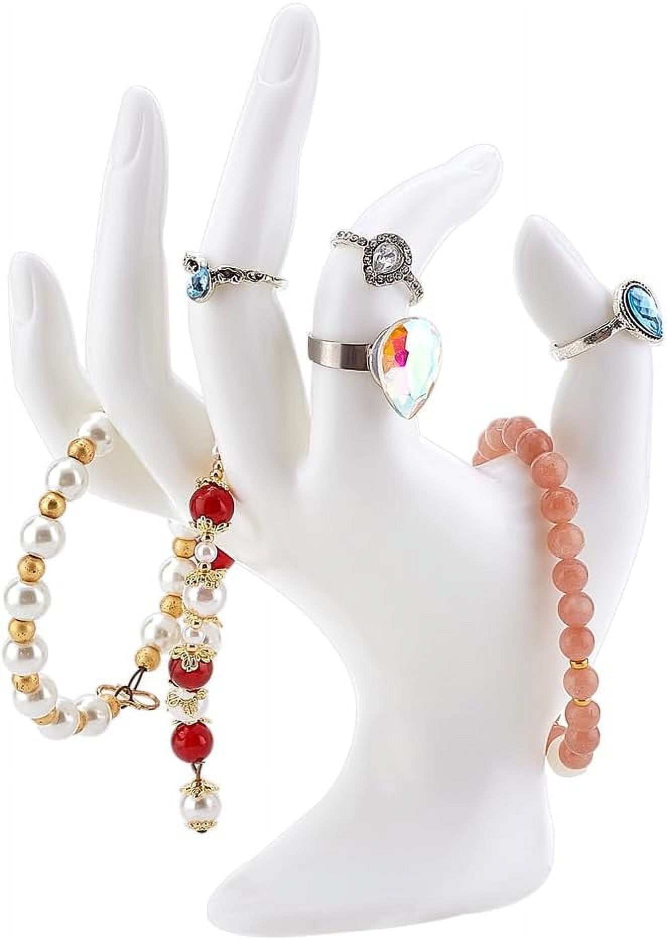 PVC Rings Display Stands Ring Jewelry Organizer Holder White 7.5x7 ...