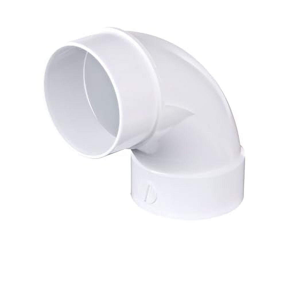 PVC S&D Long-Turn Elbow, for Hub X Solvent-Weld Connections, use with ...