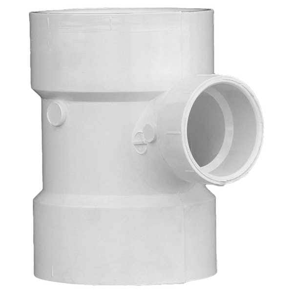 PVC Sanitary Tee, Hub, 3 in x 3 in x 1 1/2 in Pipe Size(1WJP9 ...
