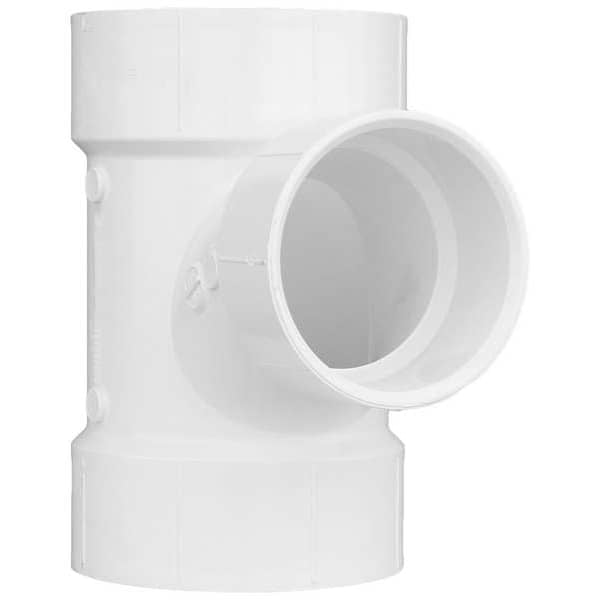 PVC Sanitary Tee, Hub, 4 in x 4 in x 3 in Pipe Size(1WJR2) - Walmart.com