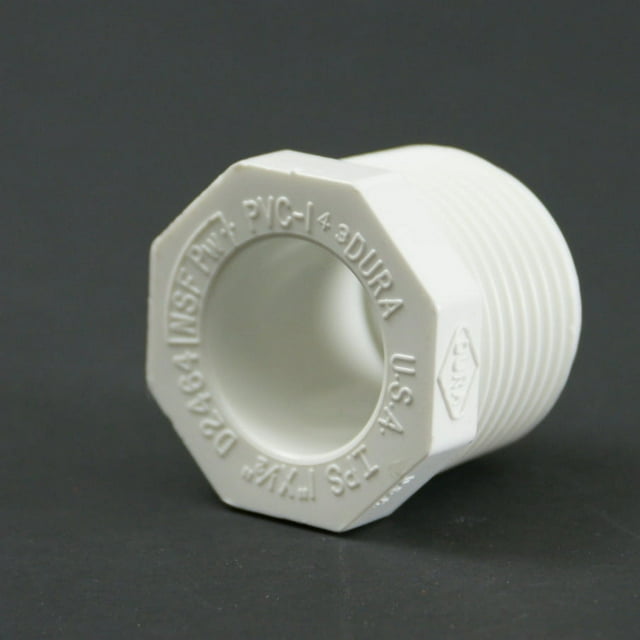 PVC Schedule 40 MPT x Slip Bushing Adapter-MPT:1 inch-Slip:1/2 inch ...