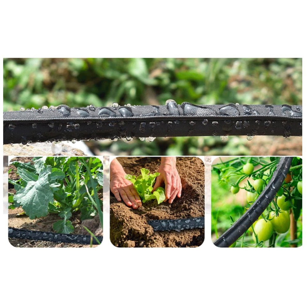 PVC Seepage Pipe for Garden Hose - Flexible Flat Soaker Water Belt 25ft ...