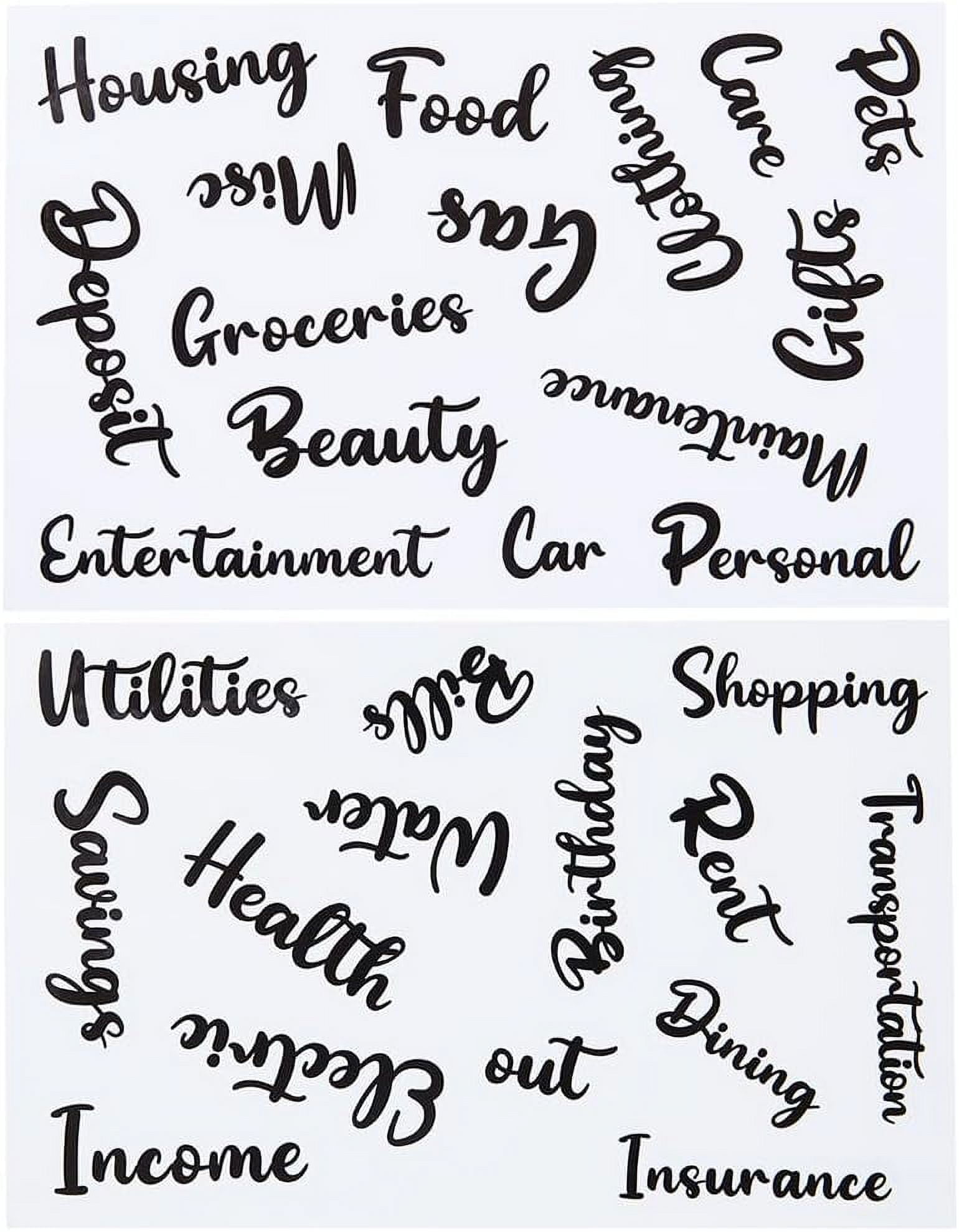 PVC Self Adhesive Decorative Stickers Waterproof Word Decals for DIY ...