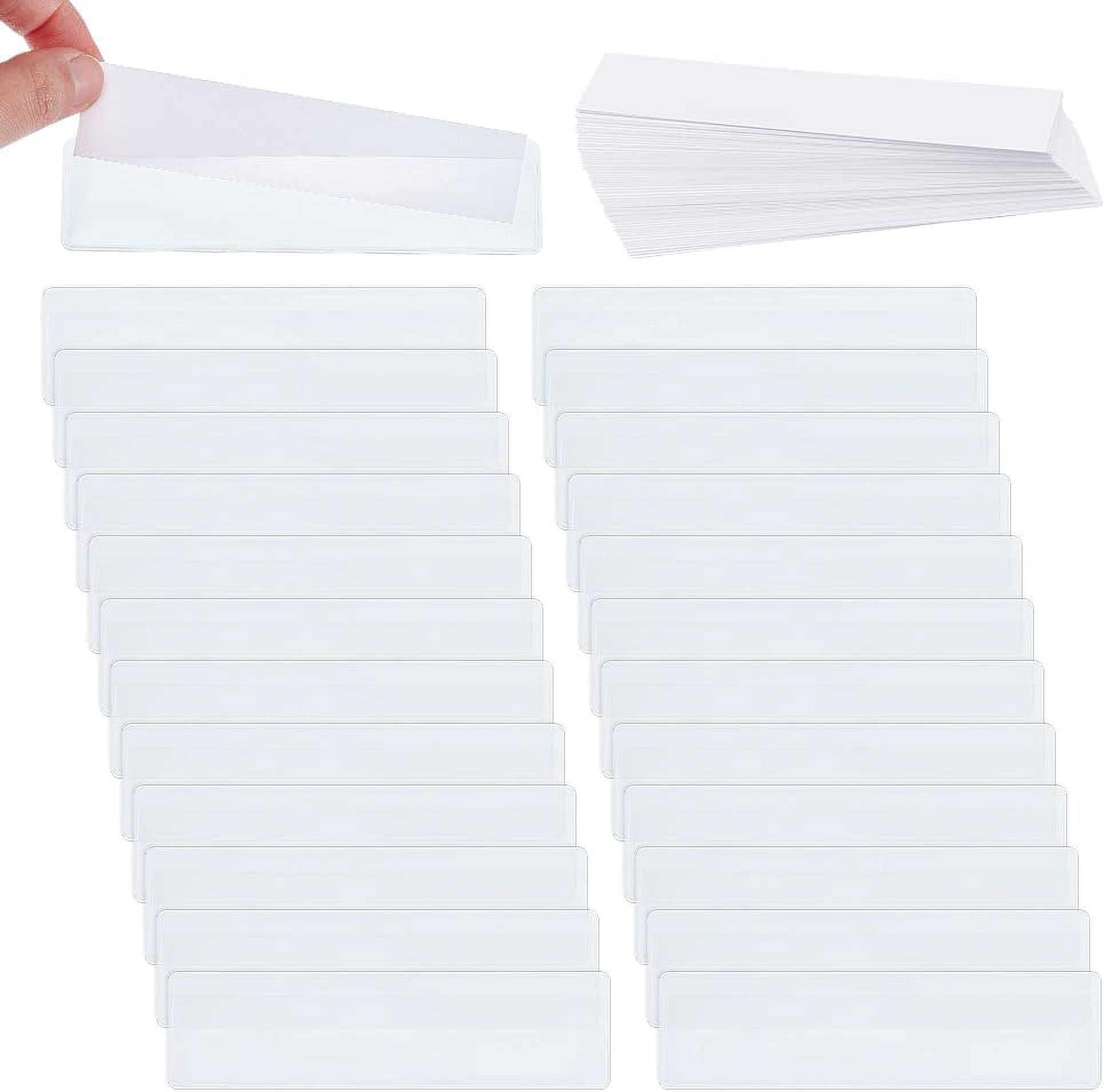 PVC Self-Adhesive Label Holder Pockets Index Card Pockets Adhesive ...