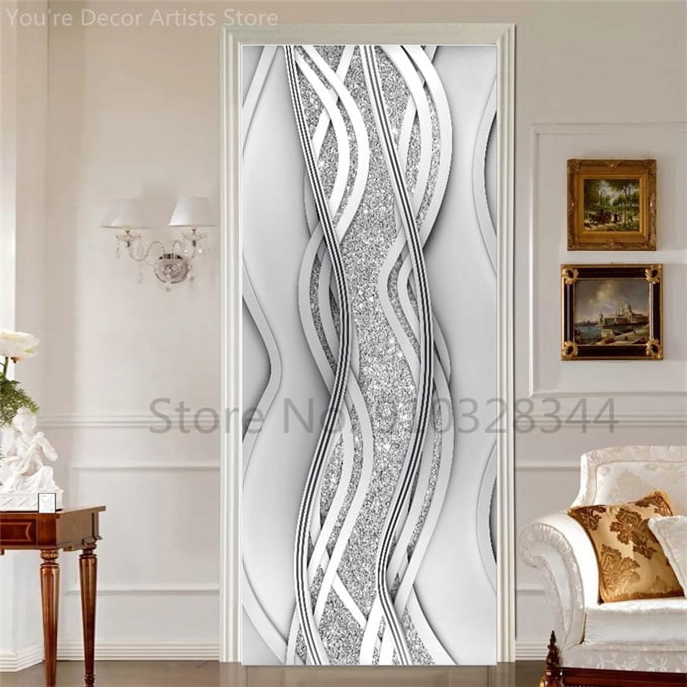 PVC Self-Adhesive Waterproof Door Sticker 3D Stereo European Style ...