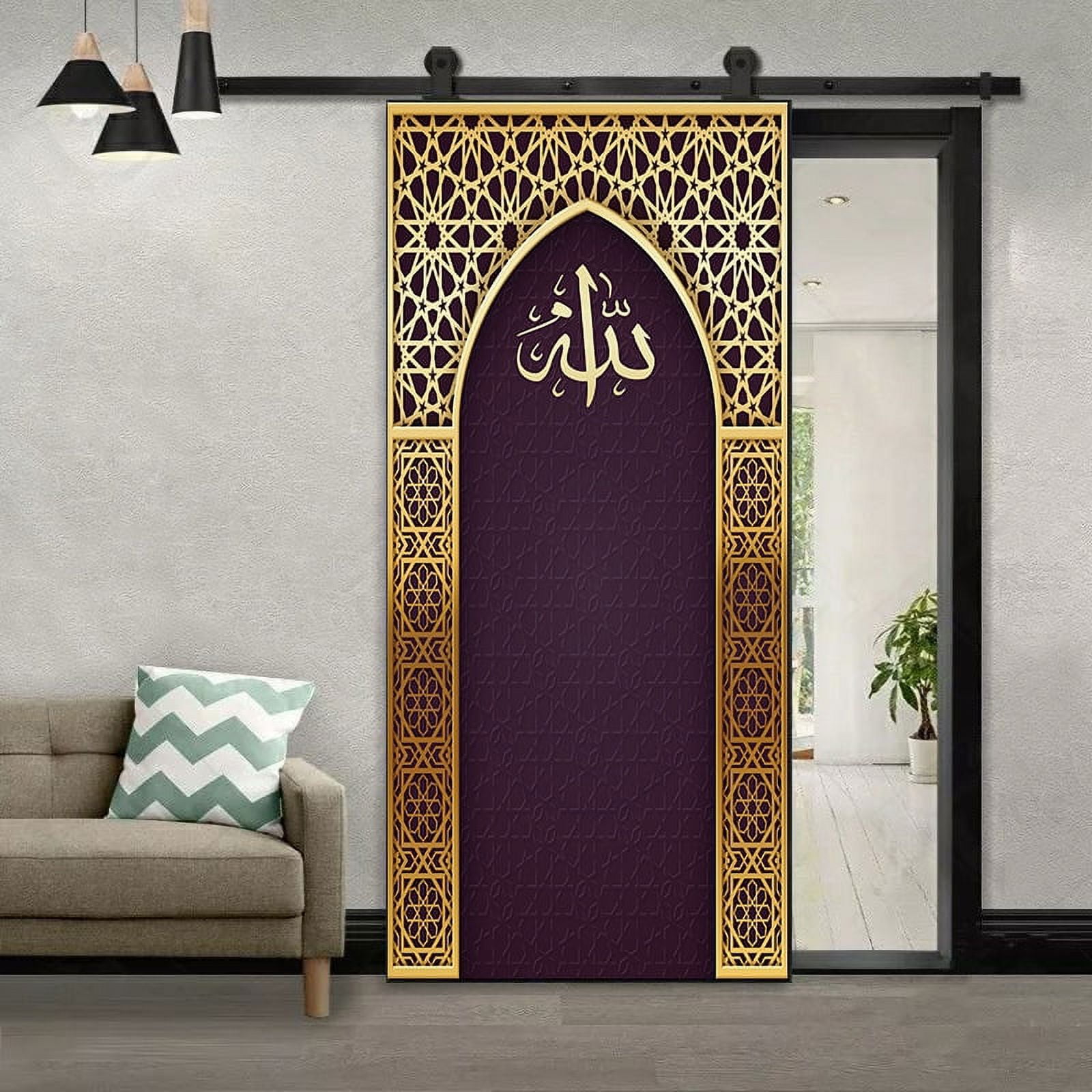 PVC Self-adhesive Removable Muslim Arabic Door Sticker Wallpaper Living ...