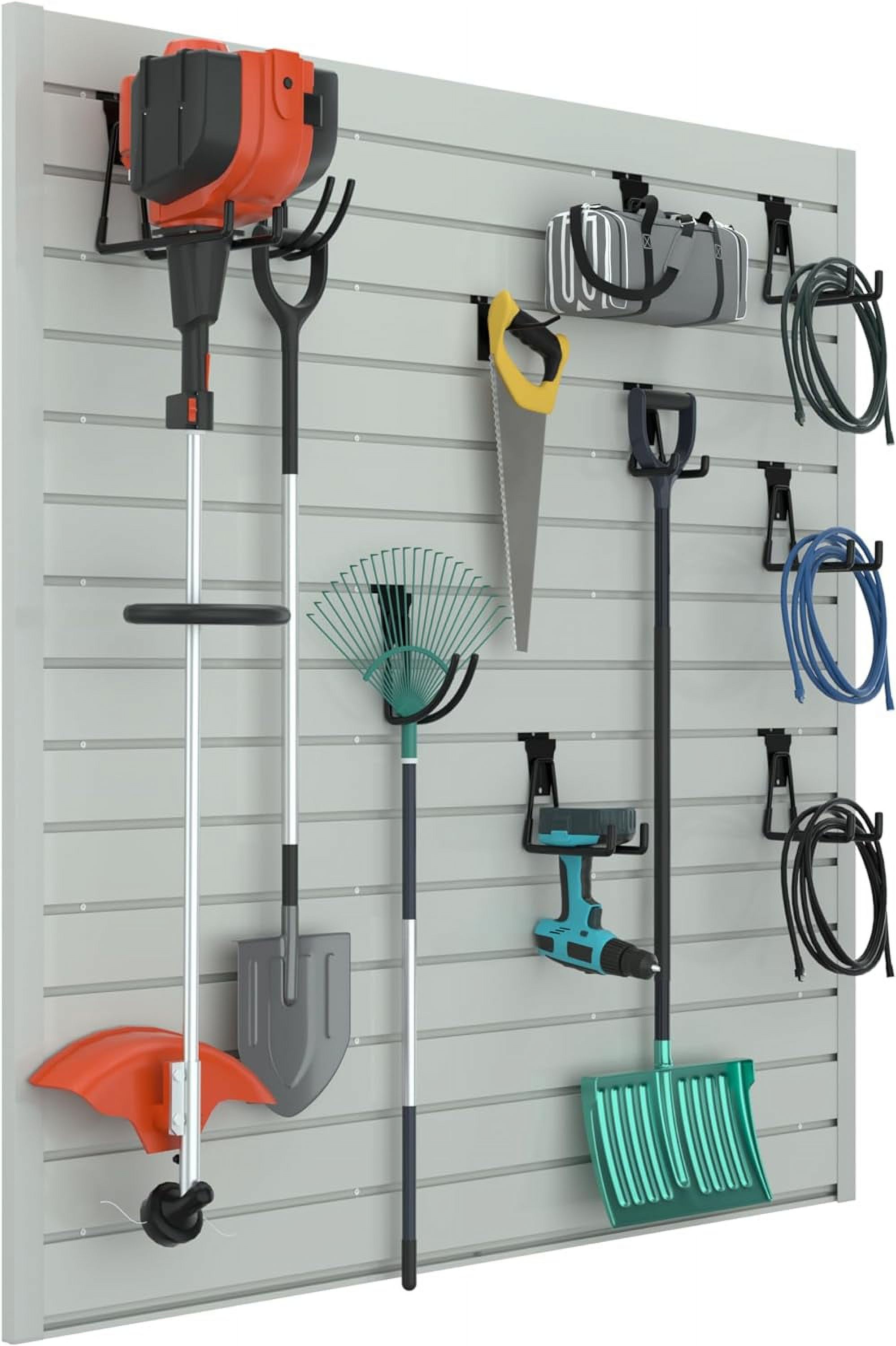 PVC Slat Wall Panels,4ft by 4ft (16 sqft) Garage Wall Organizer Storage ...