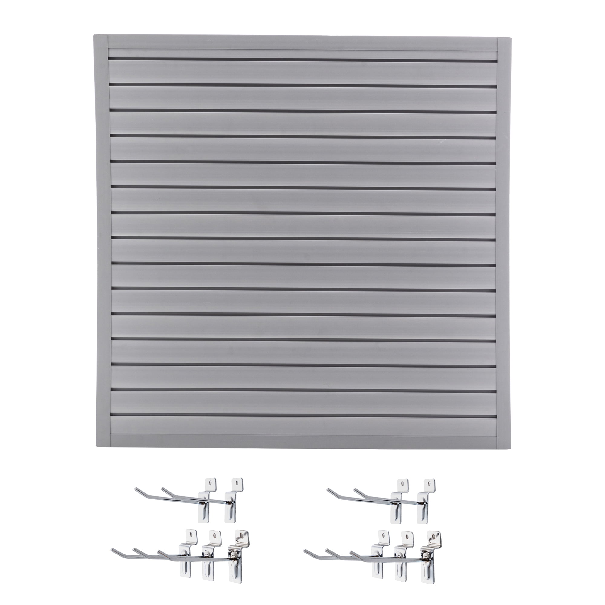 PVC Slat Wall Panels, 4ft x 4ft Heavy-Duty Garage Storage Organizer ...
