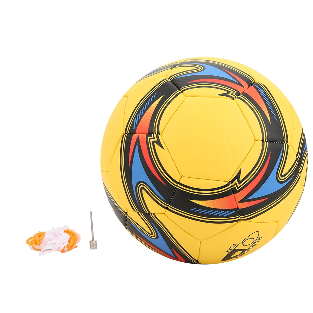Machine-Stitched PVC Football for Training and Matches Yellow Soccer ...