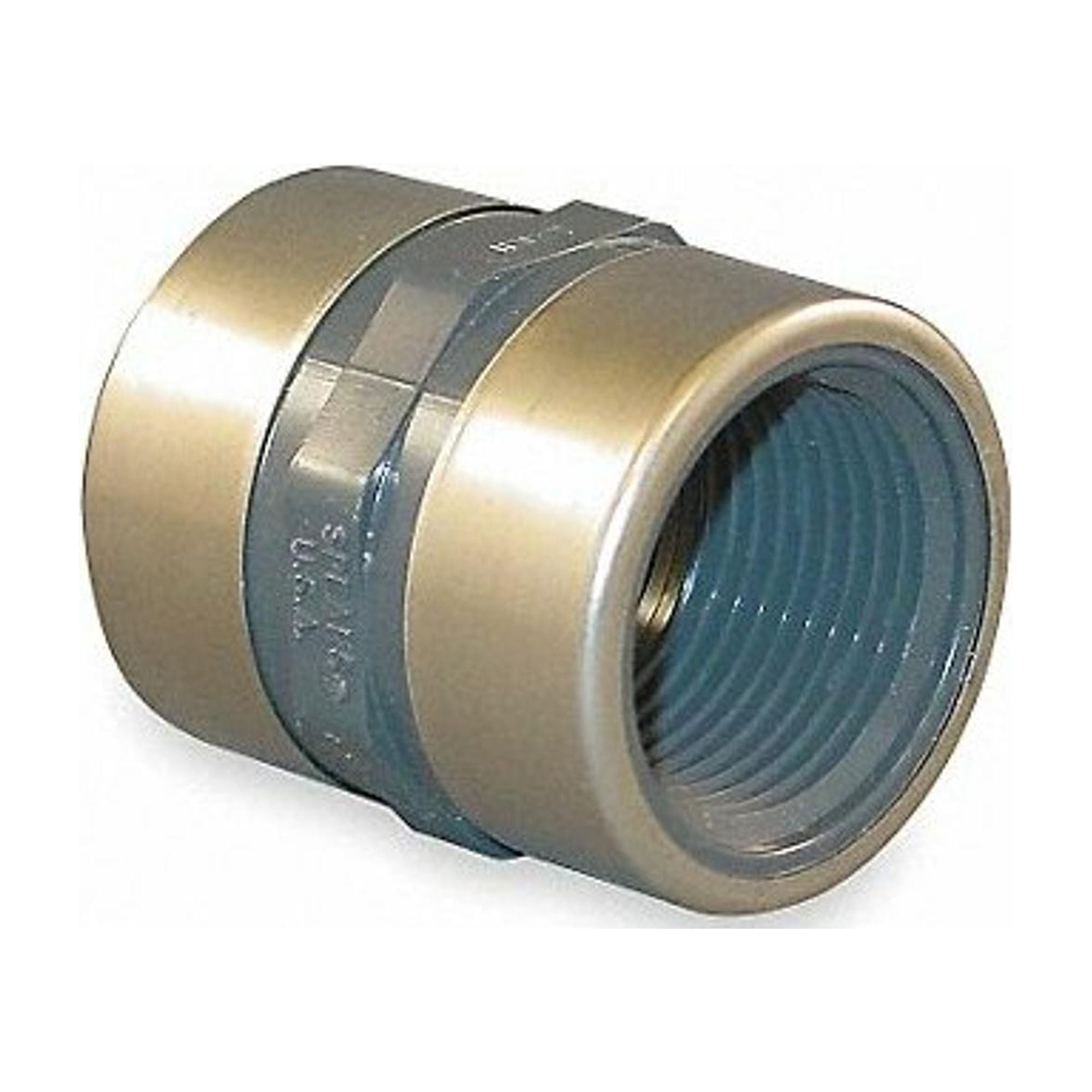 PVC, Stainless Steel Coupling, FNPT x FNPT, 1-1/2 in Pipe Size(830 ...
