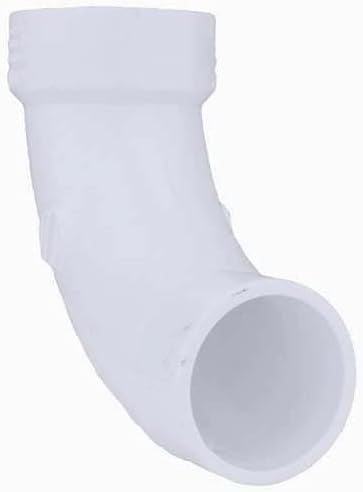 PVC Street Elbow, 90 Degrees, Long Sweep, Spigot x Hub, 4 in Pipe Size ...