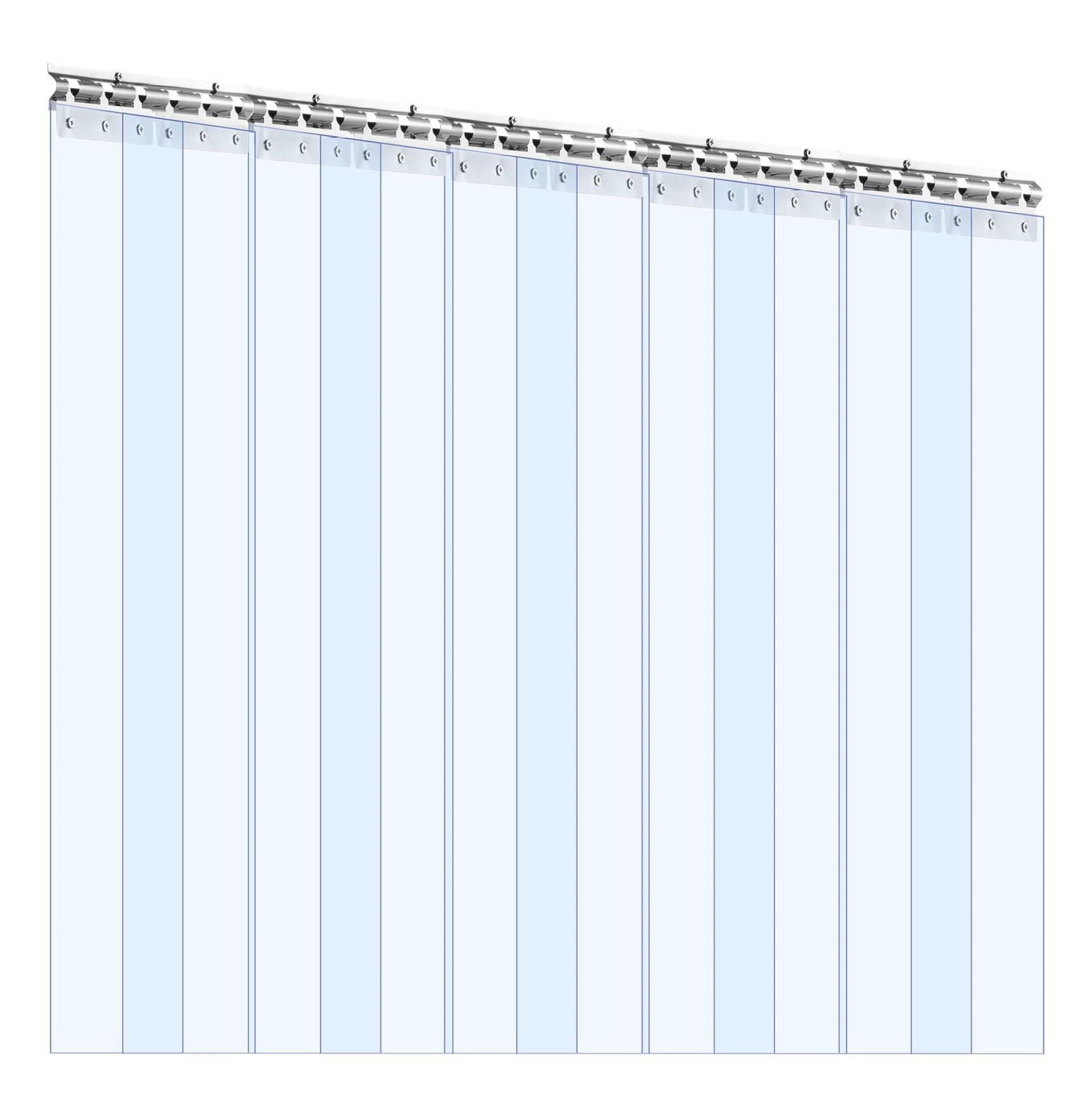 PVC Strip Curtain - 84" x 60", 0.08" Thick - 10 Pack - Freezer Cooler ...