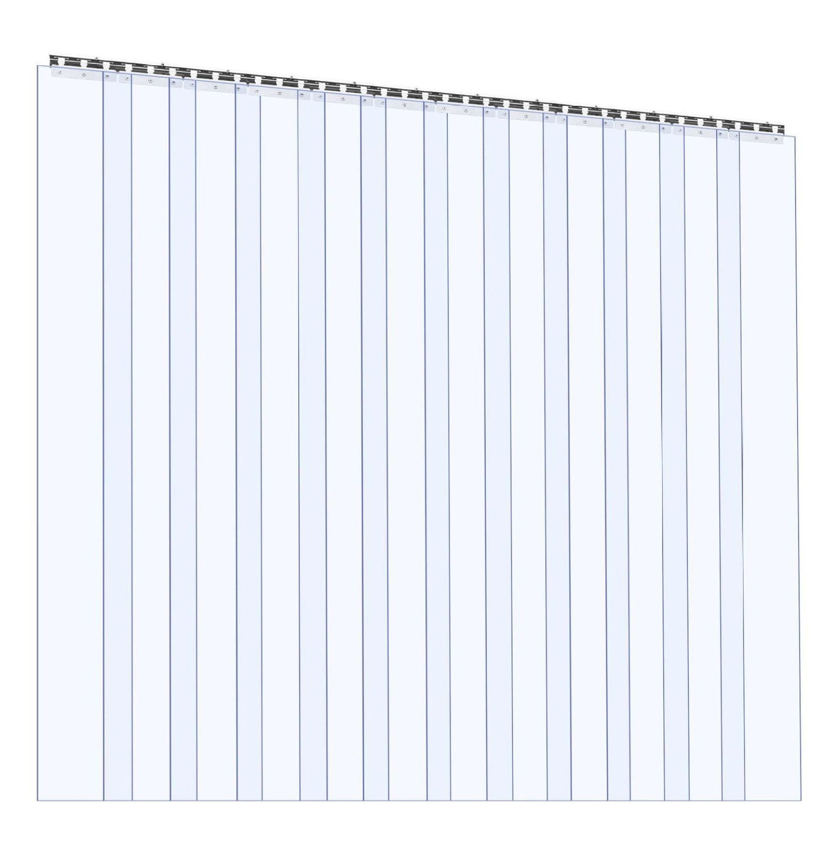 PVC Strip Curtain 84" x 72", 12 Pack Clear Door Strips for Walk-in ...