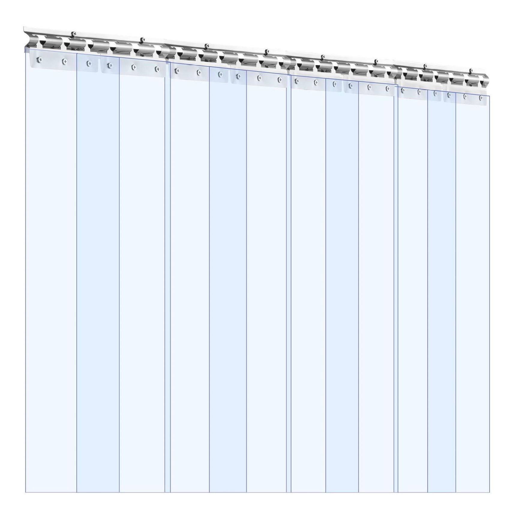 PVC Strip Curtain - 96" x 48", 8 Pack - Freezer Cooler Door Strips ...