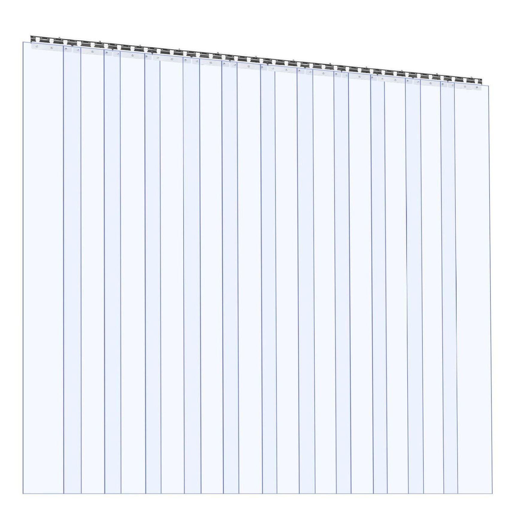 PVC Strip Curtain - 96" x 72", 0.08" Thick - 12 Pack - Freezer Cooler ...