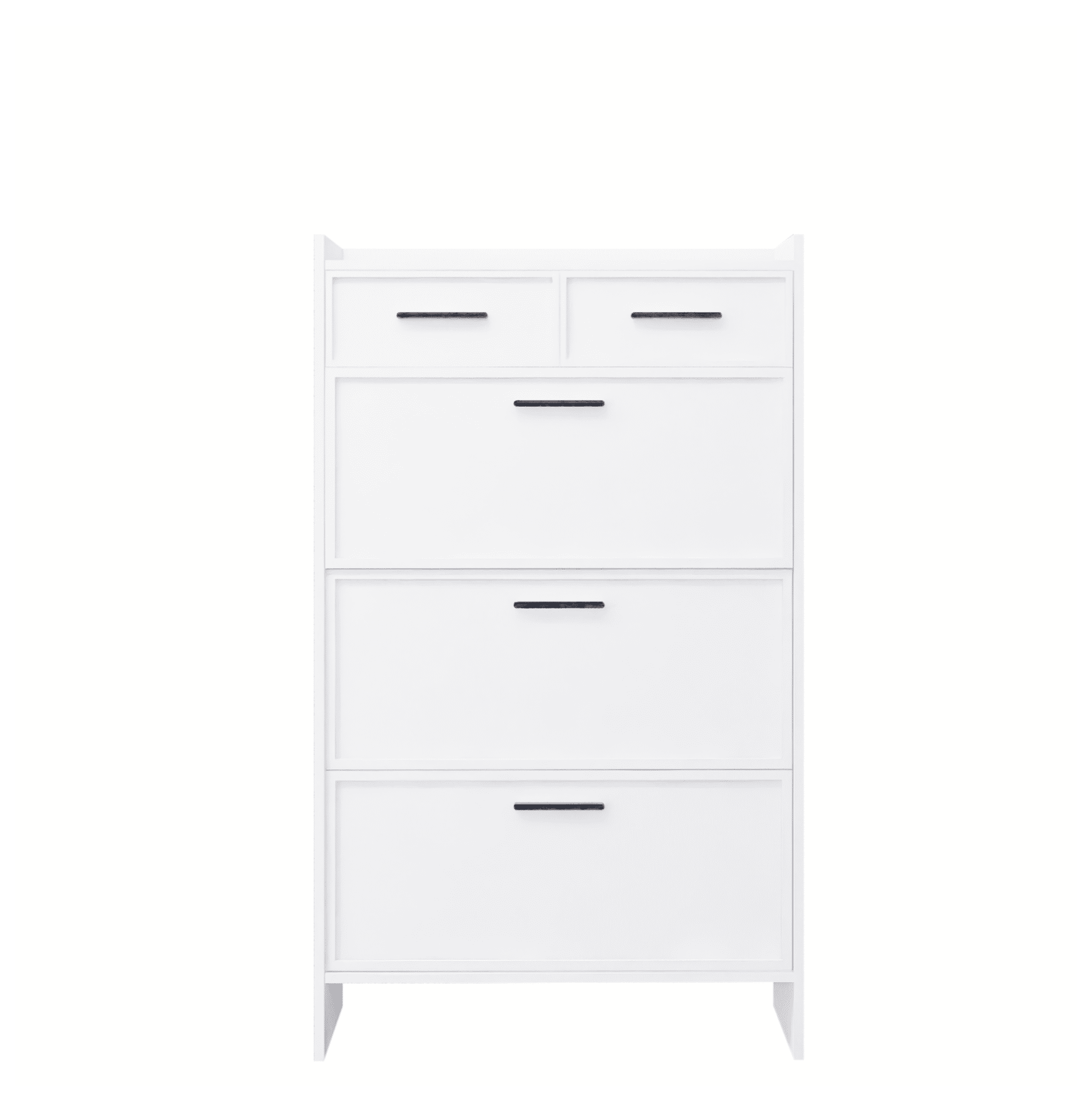 PVC Surface Shaker Shape Door Shoe Rack 3 Doors Shoe Cabinet With 2 ...