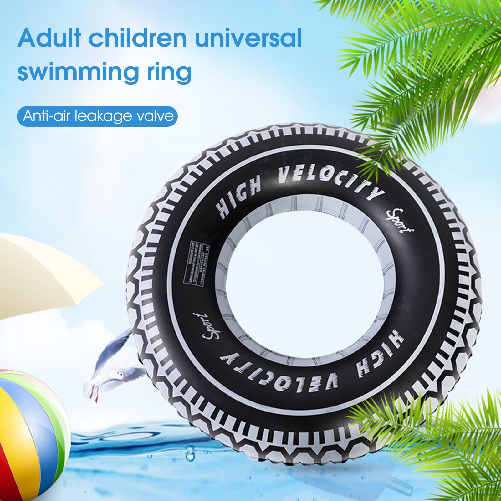 PVC Swimming Ring Universal Thickened Tyre Design Pool Float Circles ...