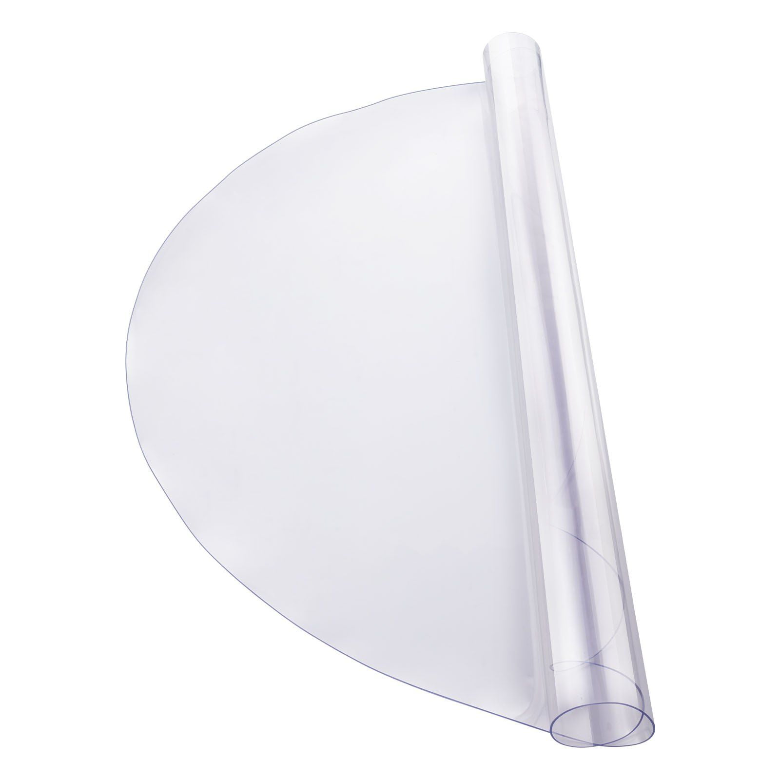 PVC Table Protector 48 Inch Round Clear Plastic Desk Protector 2.0mm ...