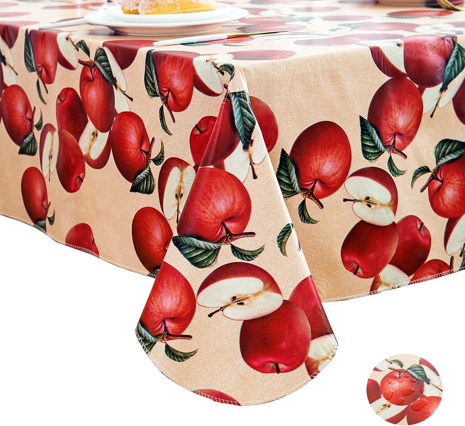 PVC Tablecloth ,Heavy Duty Vinyl Tablecloth with Flannel Backing for ...