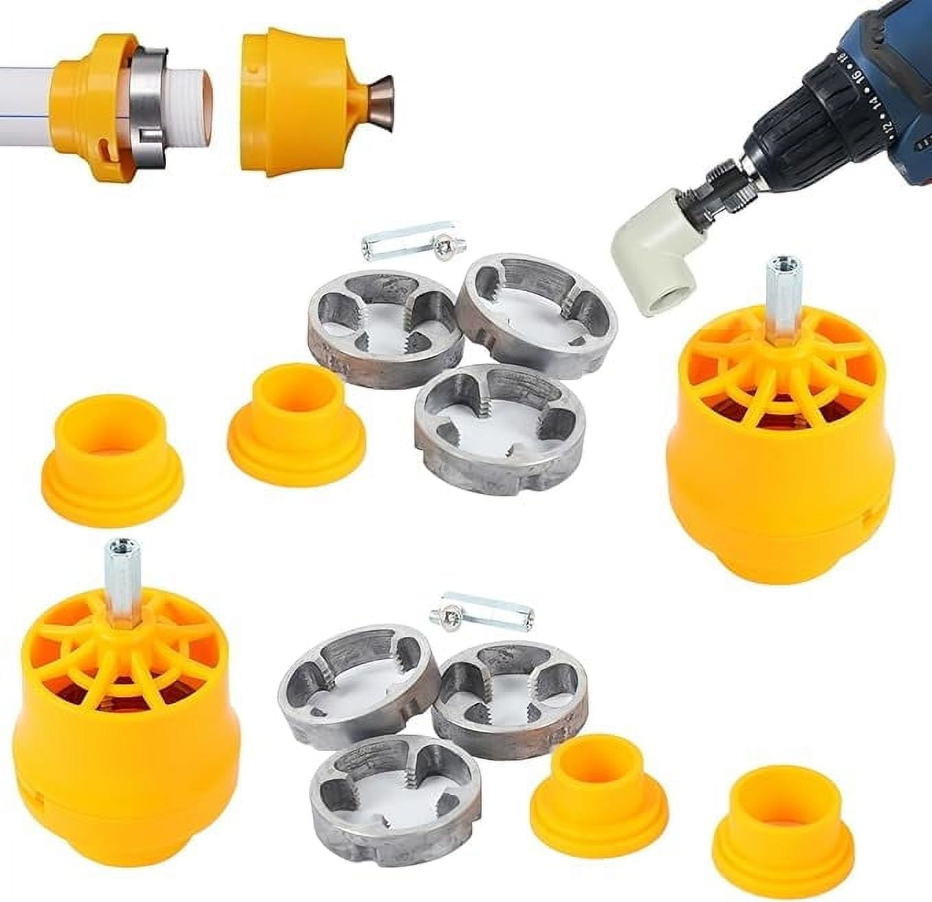 PVC Thread Maker Tool for Electric Drill, Pipe Threader Plumbing Tool ...