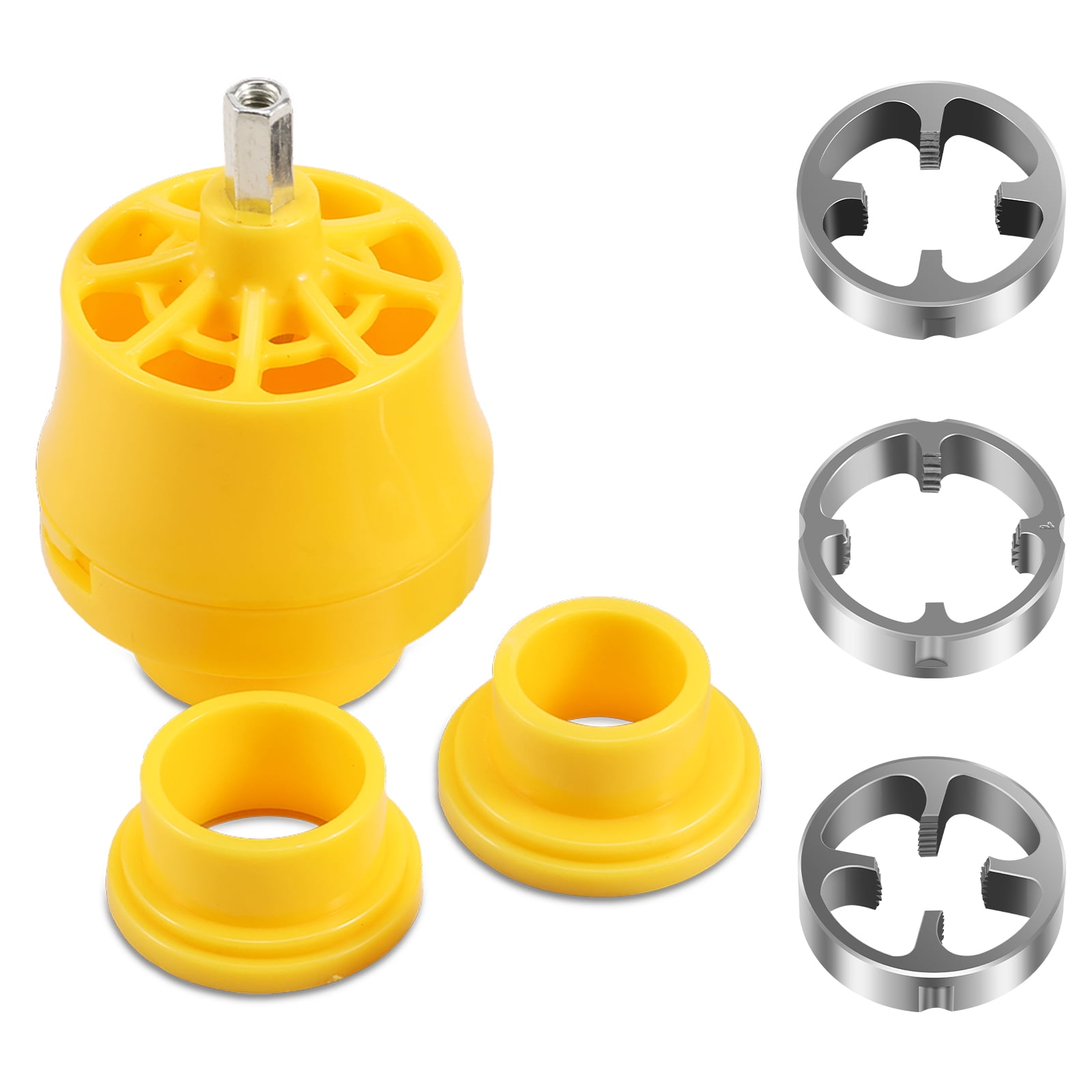 PVC Thread Maker Tool Practical PVC Pipe Threader Set with 3 Dies 1/2 ...