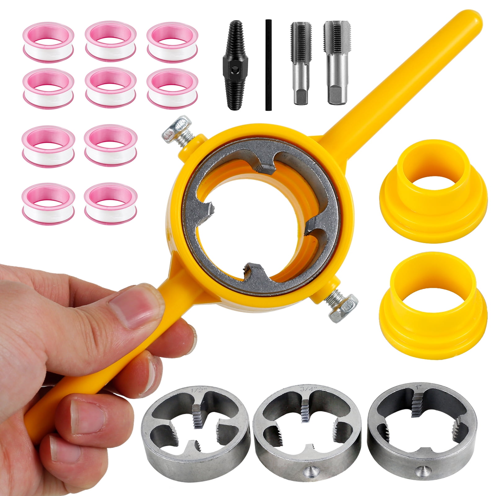 PVC Thread Maker Tool and Water Pipe Screw Extractor Kit Pipe Threader ...