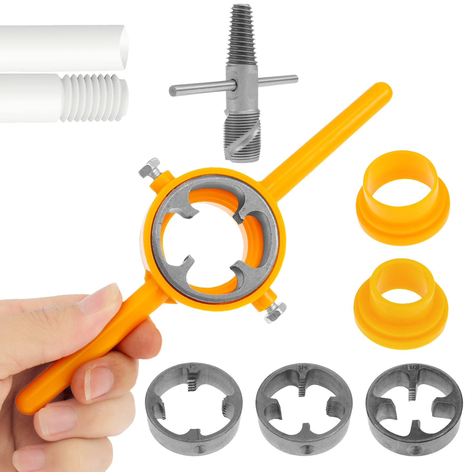 PVC Thread Maker Tool and Plumbing Screw Extraction Tool Kit Pipe ...