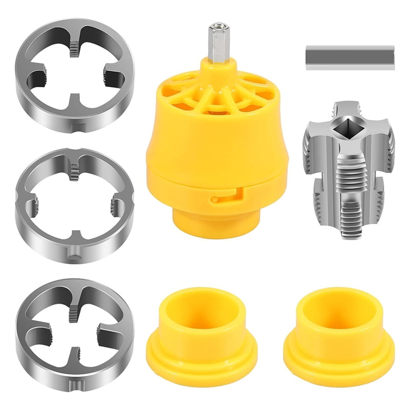 PVC Thread Maker Tool for Electric Drill, Dies Pipe Threader Plumbing ...