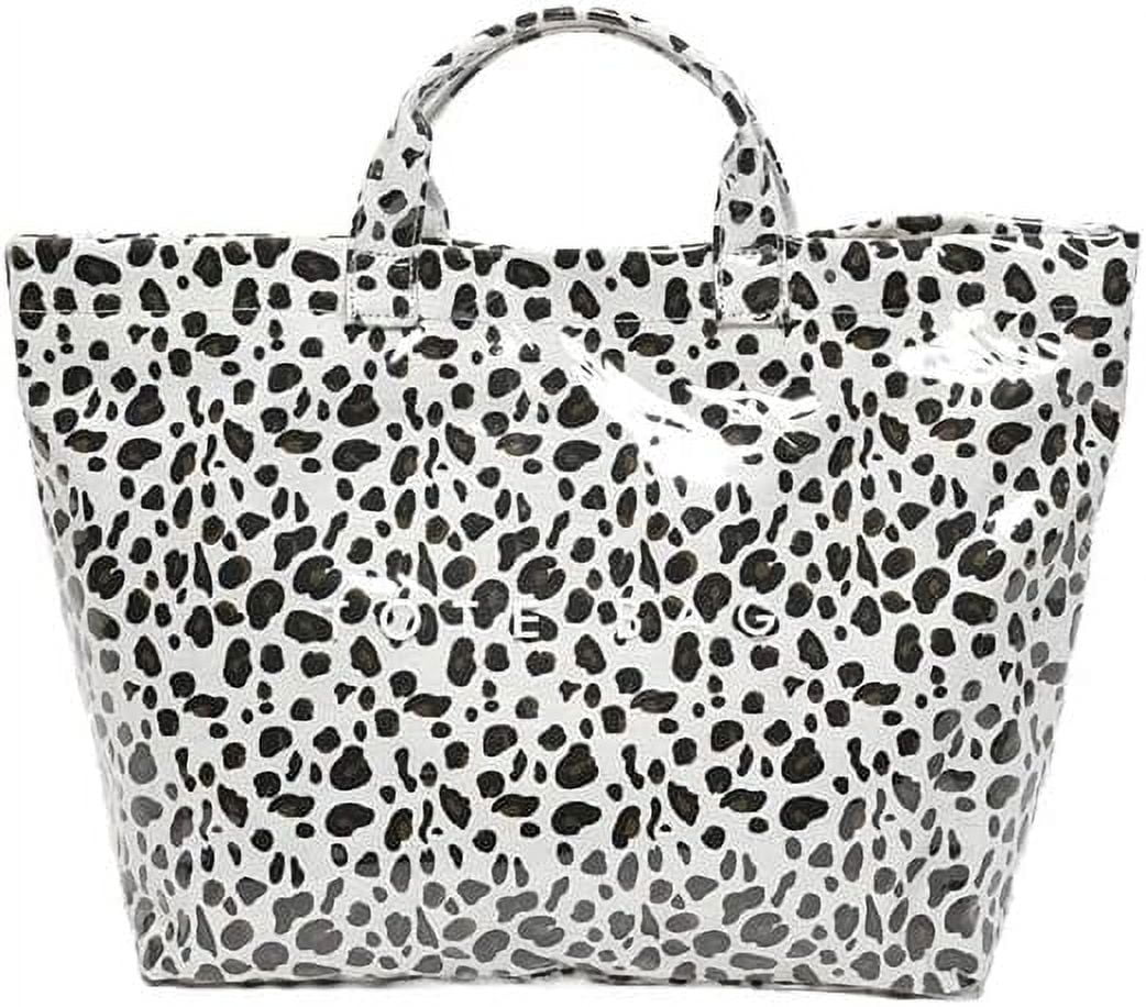 PVC Tote Bag,Leopard Print Bag Women's Letter Print Bag Large Cheetah ...