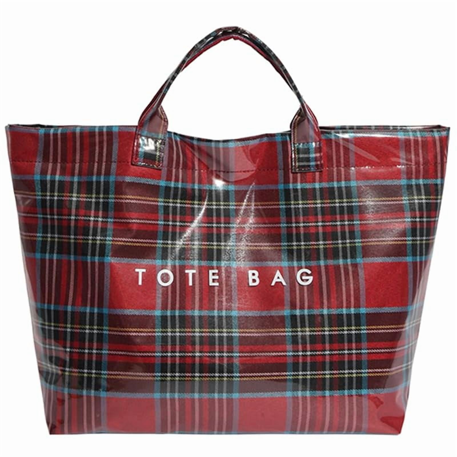 Striped PVC Tote Bag for Women Letters Print Plastic Tote Bag Hobo ...