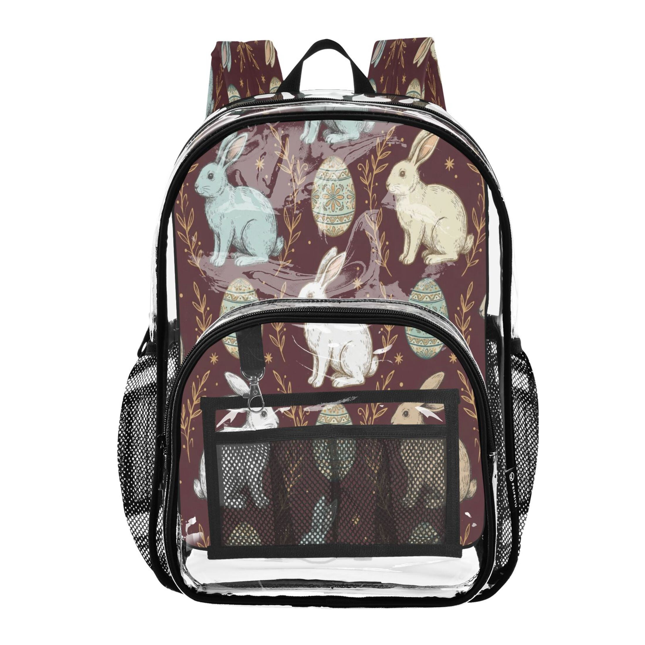 PVC Transparent Backpacks Clear Backpack for Travel and Outings Vintage ...