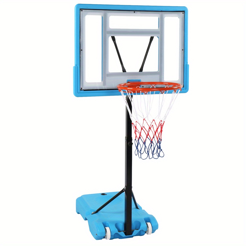 PVC Transparent Board Basket Frame Adjustable 115-135cm Poolside ...