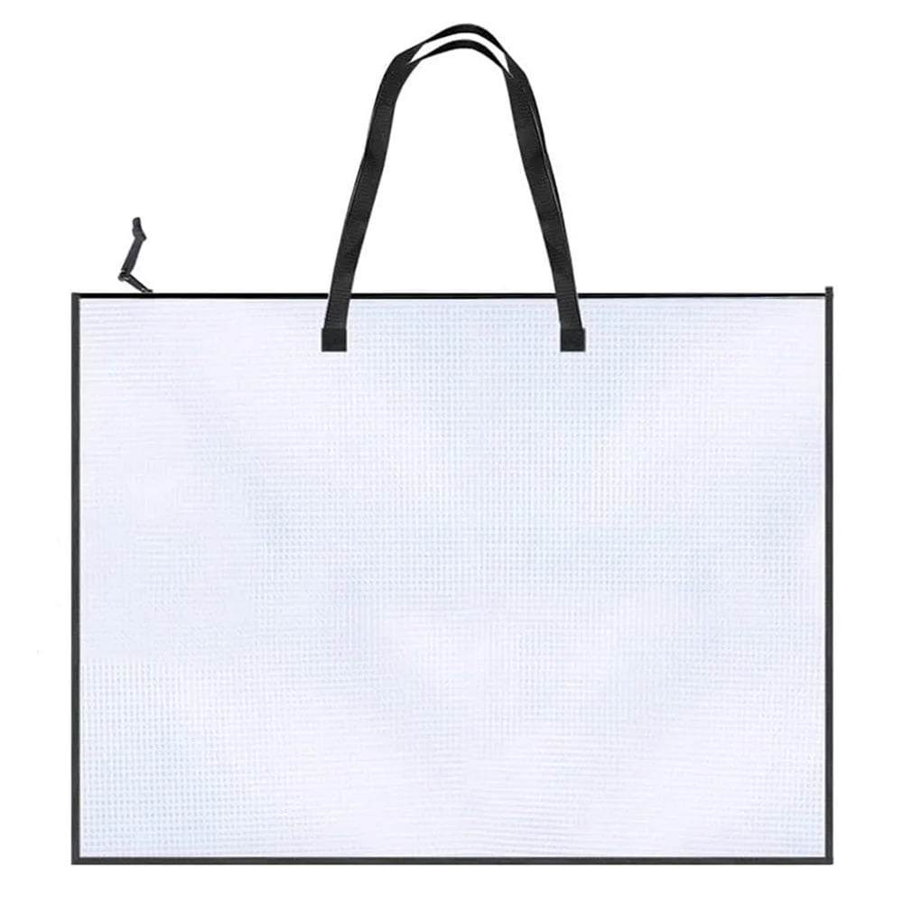 PVC Transparent File Bags Large Capacity Mesh Poster Drawing Board Book ...