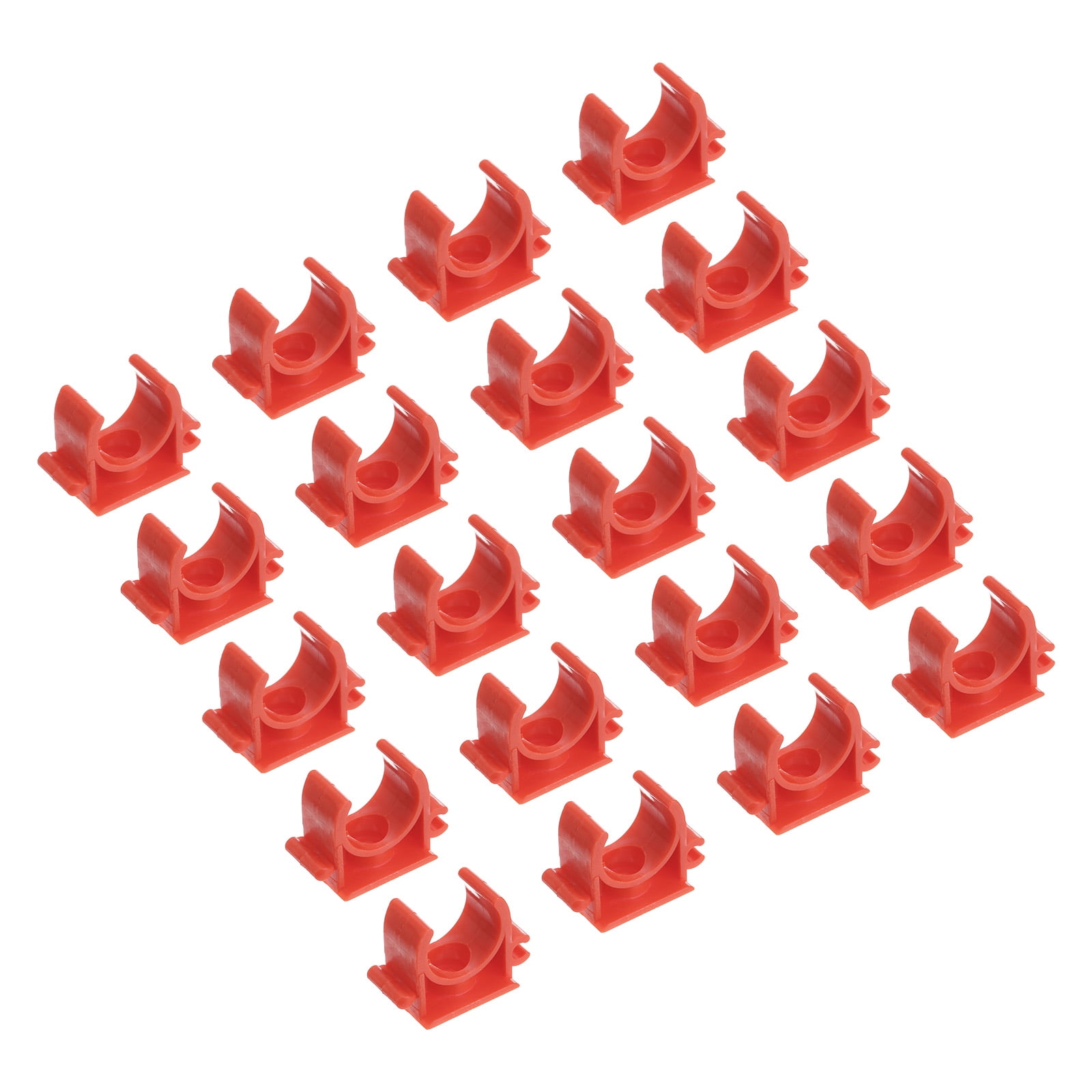 PVC U-type Tube Pipe Fitting Clamps Clips Connectors Inner 16mm Red ...
