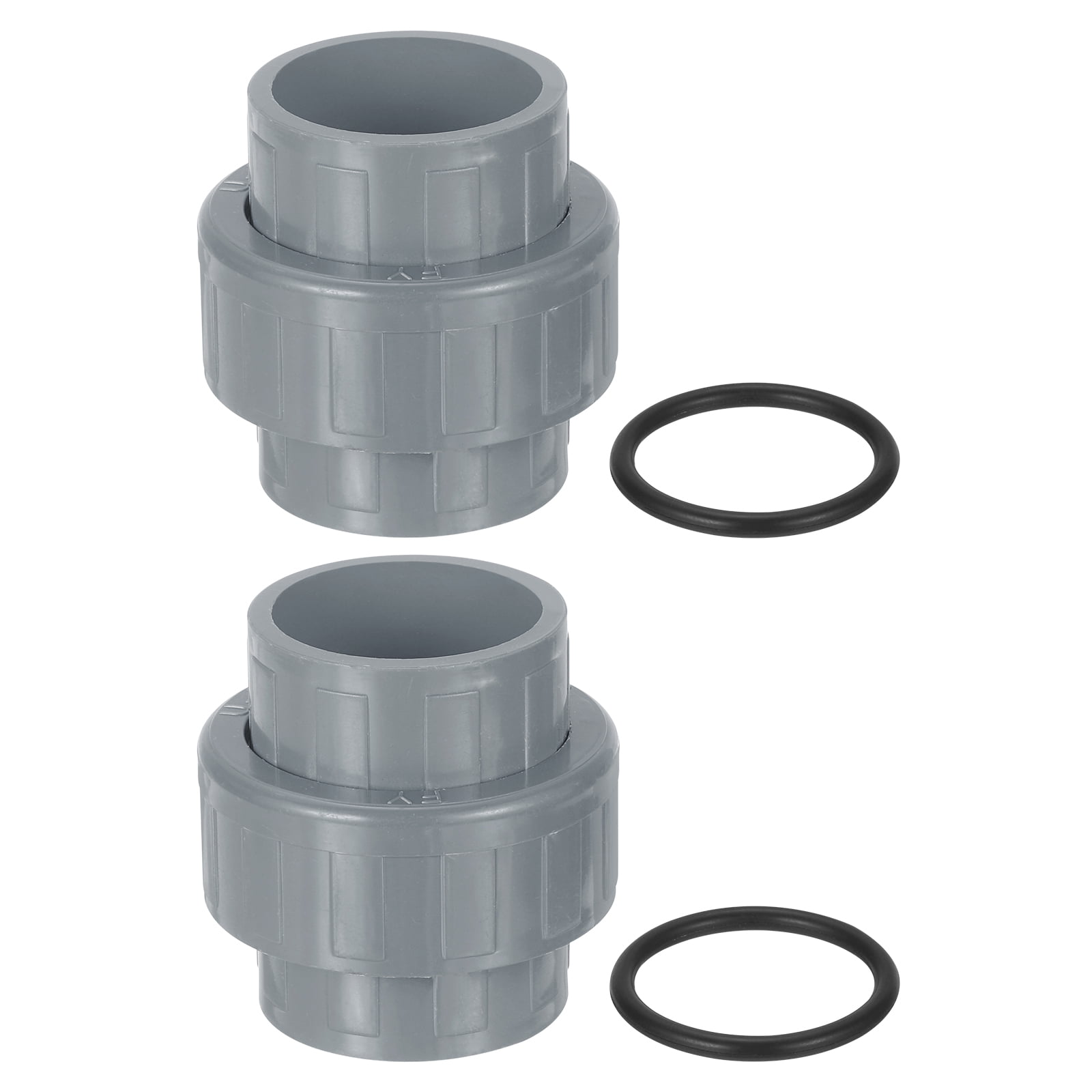 PVC Union Pipe Fitting, 2Pcs 40mm(1-1/2") PVC Slip Union Coupling ...