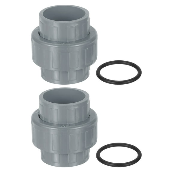 Union Pipe Fitting, 2Pcs 40mm(1-1/2") Slip Union Coupling Adapter with ...