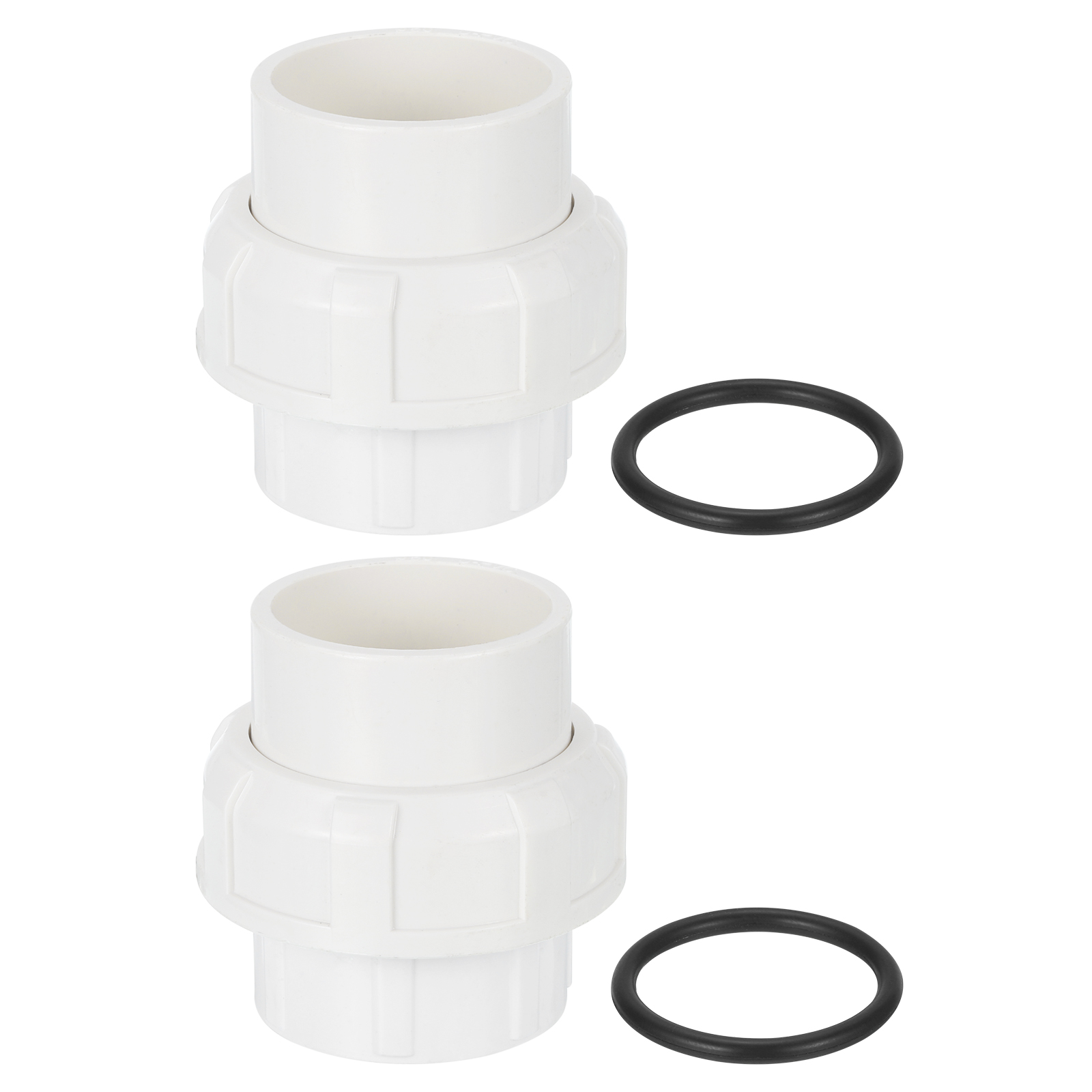 PVC Union Pipe Fitting, 2Pcs 50mm(2") PVC Slip Union Coupling Adapter ...