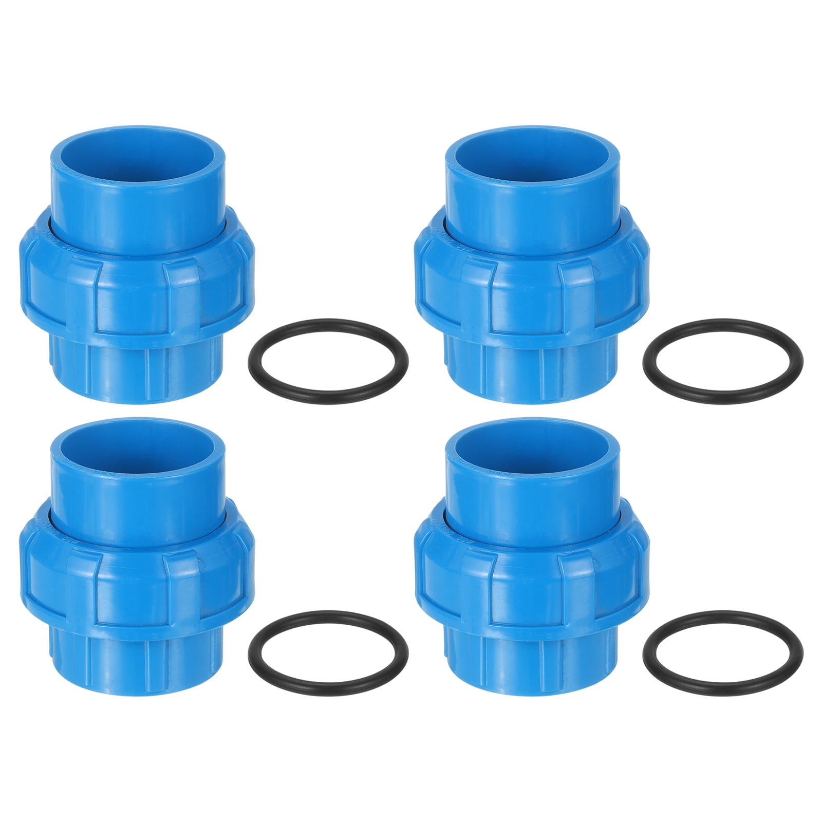 Union Pipe Fitting, 4Pcs 50mm(2") Slip Union Coupling Adapter with O ...