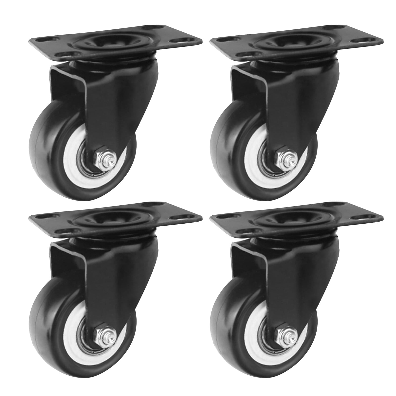 PVC Universal Directional Full Brake Caster Wheels - Walmart.com