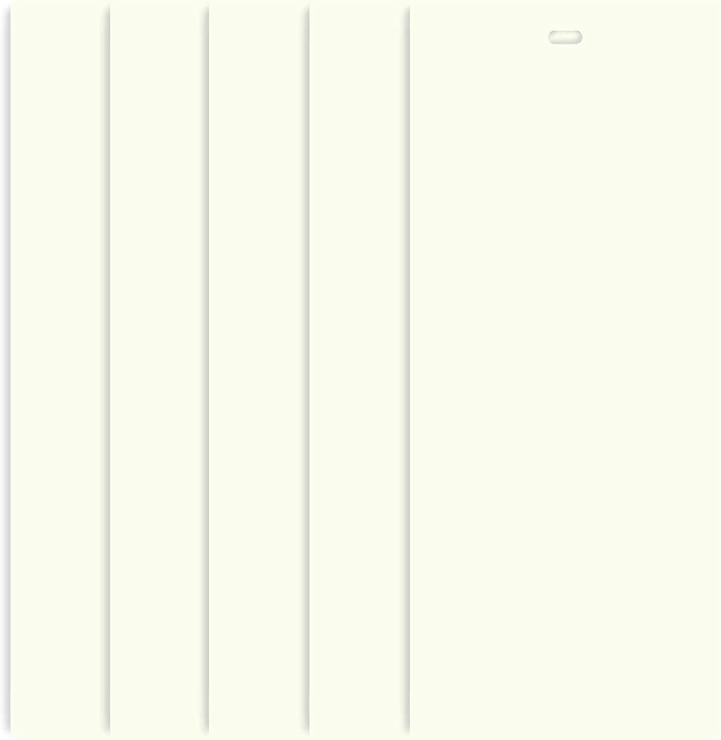 PVC Vertical Blind Replacement Slats Curved Off White 94.5 x 3.5 (10 ...