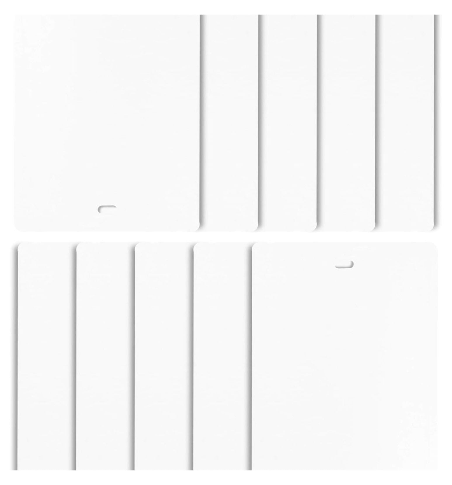 PVC Vertical Blind Replacement Slats Curved Smooth White 98.5 x 3.5 (10 ...