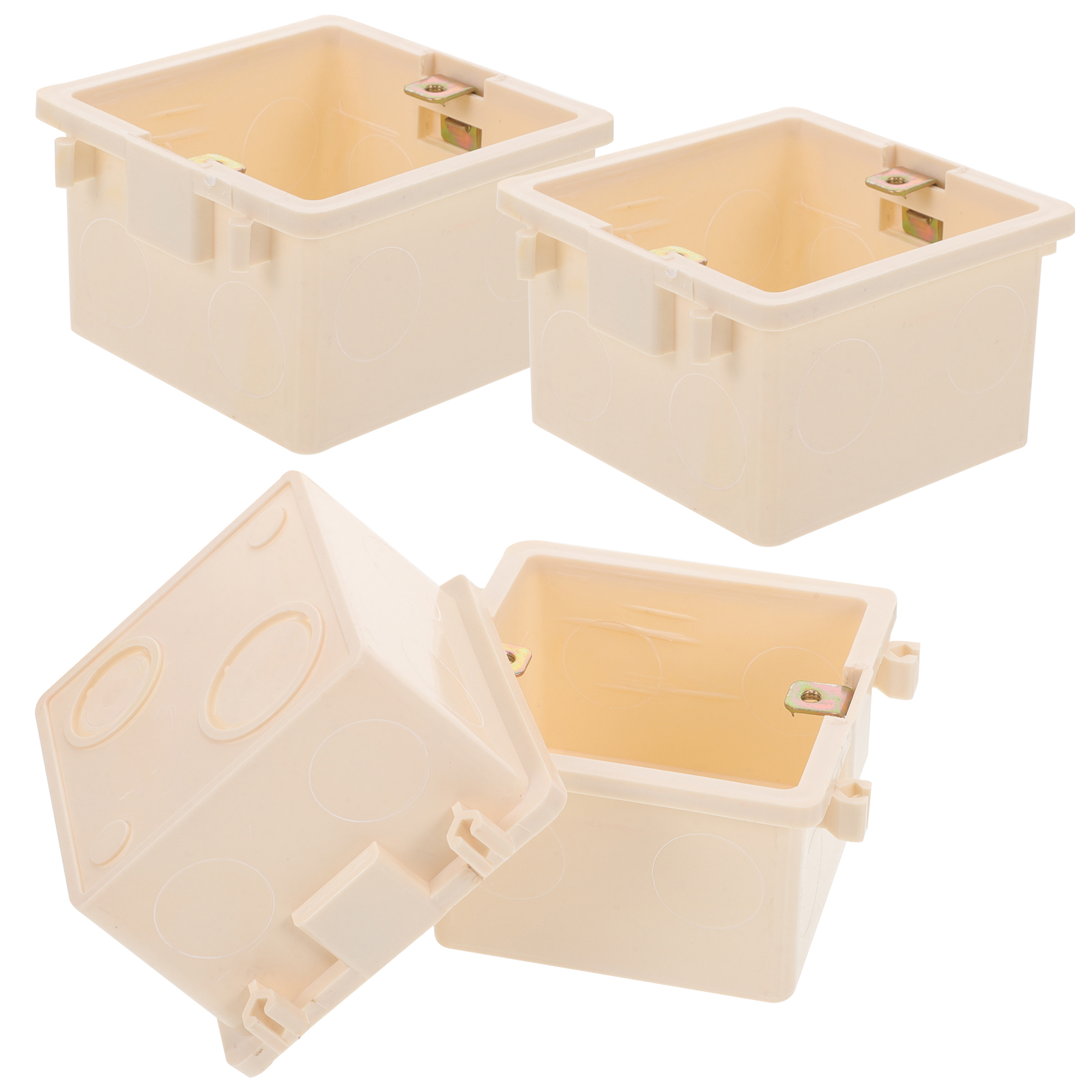 PVC Wall Socket Boxes Recessed Junction The White Tv Installation ...