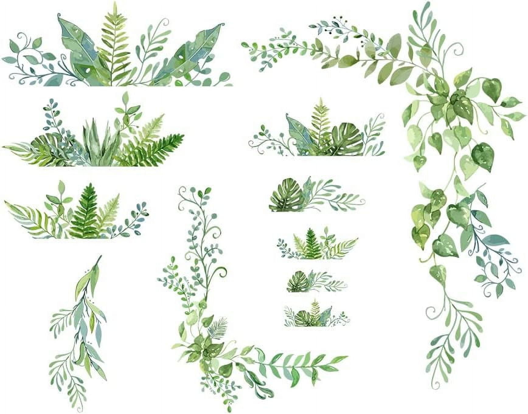 PVC Wall Stickers Wall Decoration Leaf Pattern 800x290mm - Walmart.com