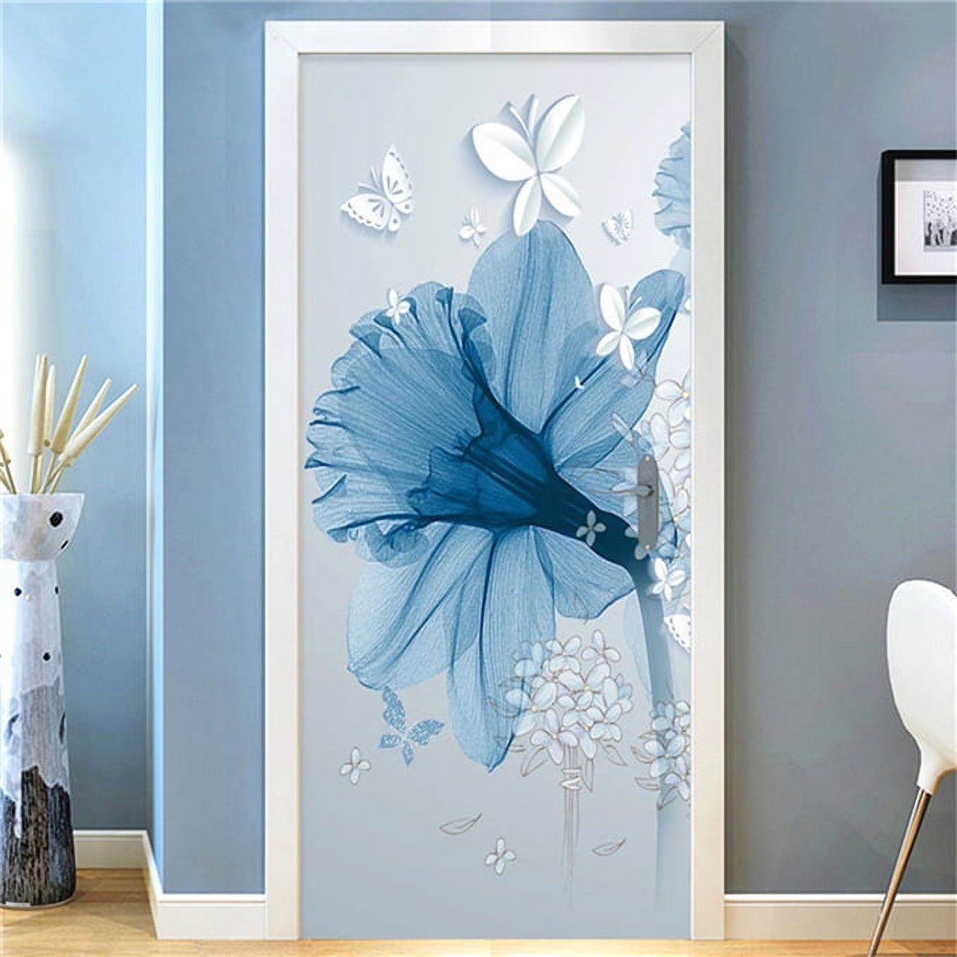 PVC Wallpaper For Door Self Adhesive Home Design Decoration Doors ...
